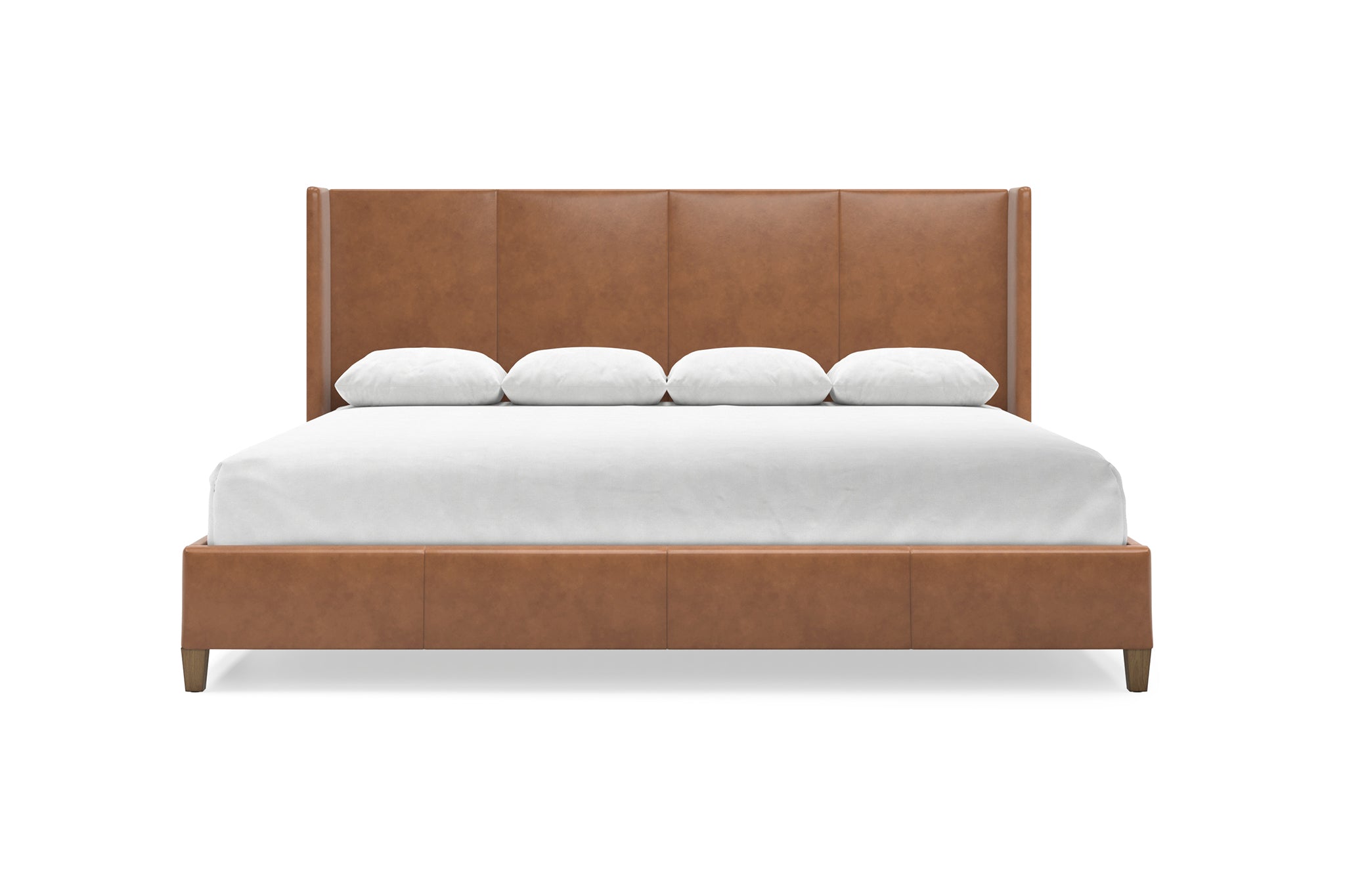 Handcrafted Kodiak Leather Bed - Alaskan King Frame