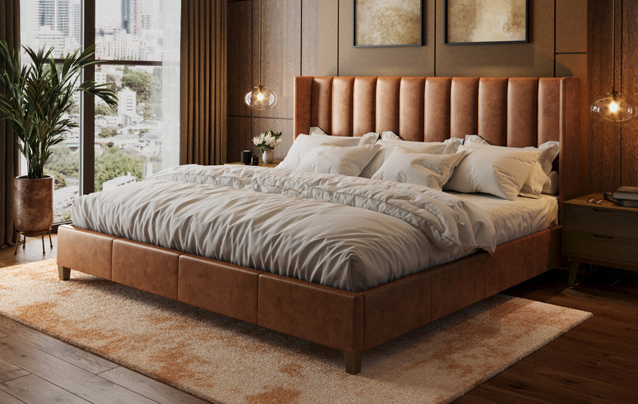 Luxury Leather Bed Frames - Alaskan King-Sized